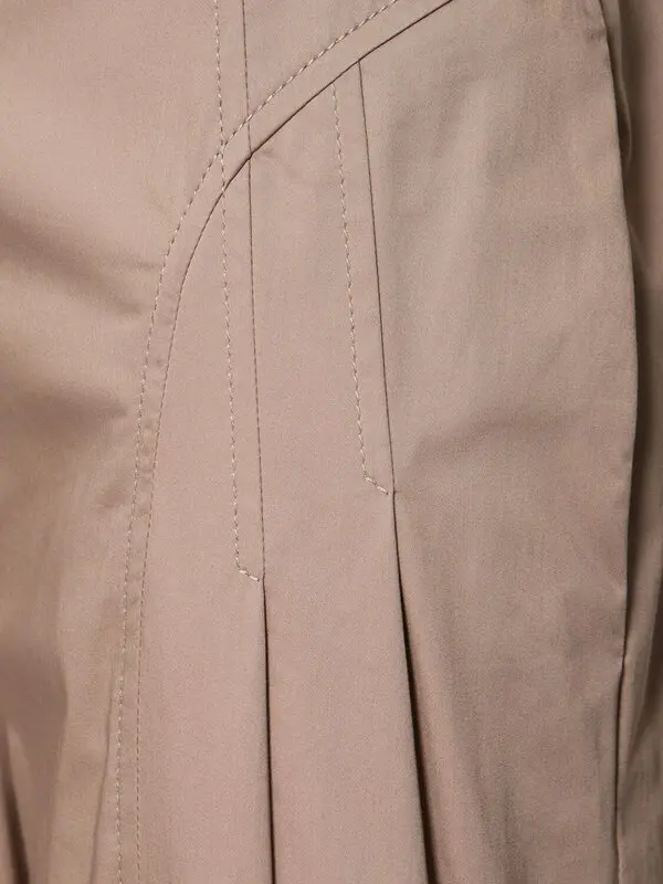 Alberta Ferretti Stretch Cotton High-rise Wide-leg Pants