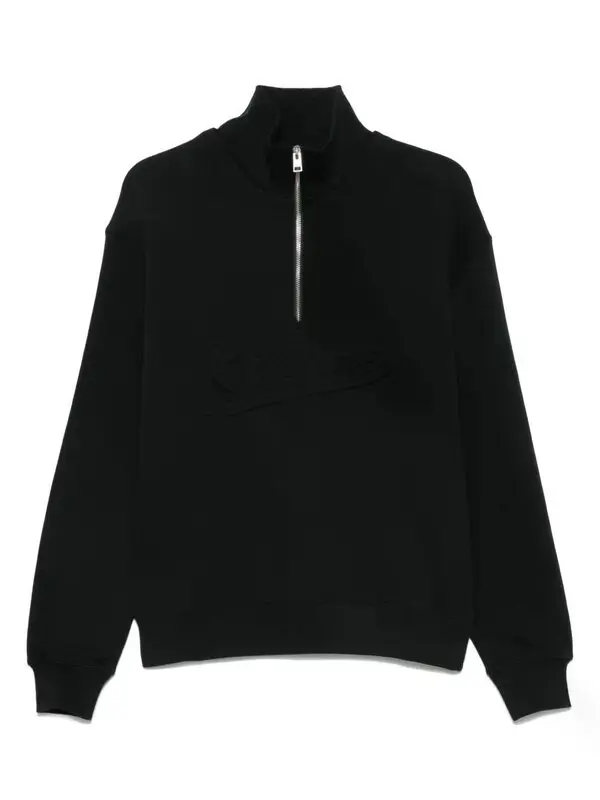 Maison Kitsuné Logo-embossed Half-zip Sweatshirt