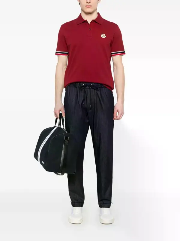 Moncler Logo Patch Tapered Trousers