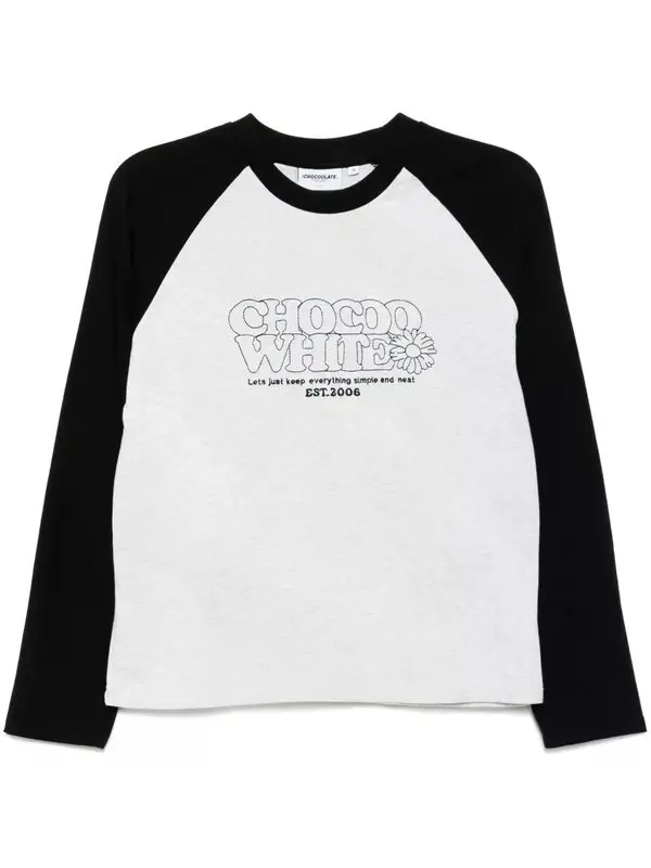 CHOCOOLATE Raglan Long-sleeved T-shirt - Black