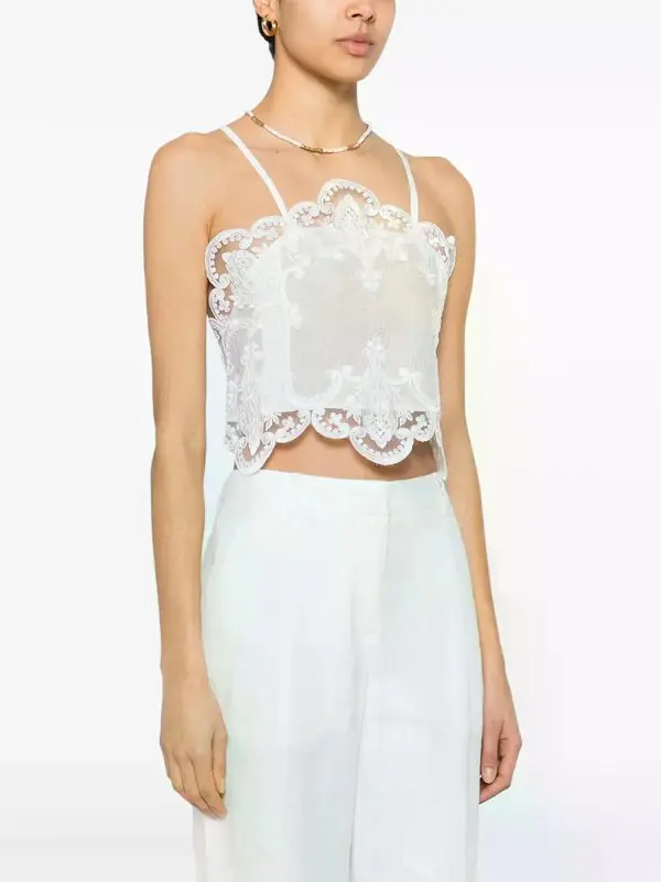 トップス MAURIZIO MYKONOS Buy MAURIZIO MYKONOS Floral-lace Top - White At 11% Off | Editorialist