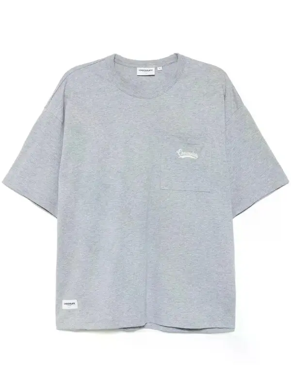 CHOCOOLATE Embroidered Logo T-shirt - Grey