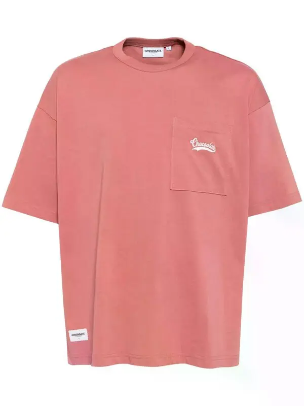 CHOCOOLATE Logo-embroidered T-shirt - Pink