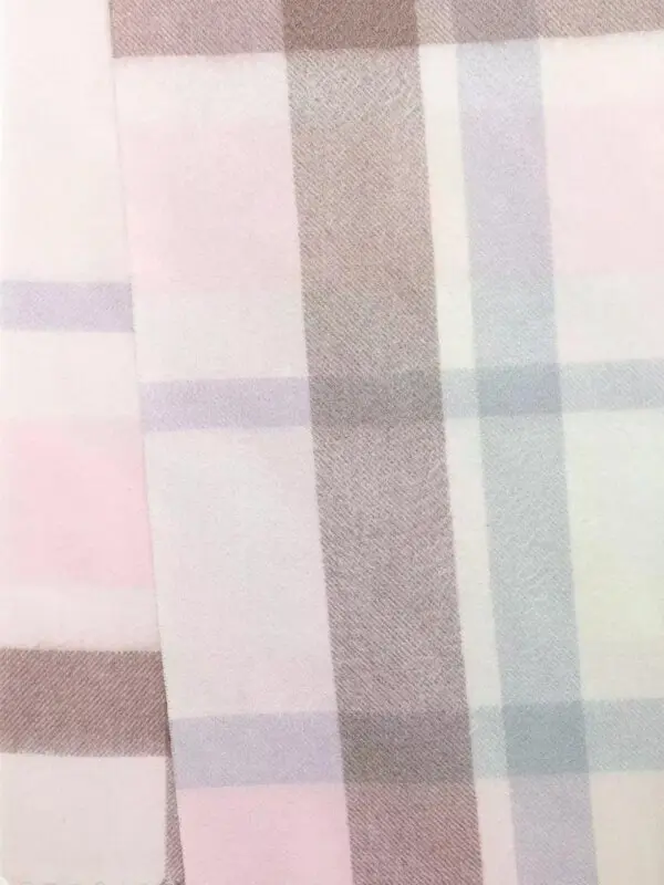 N.peal Cashmere Checked Scarf - Pink