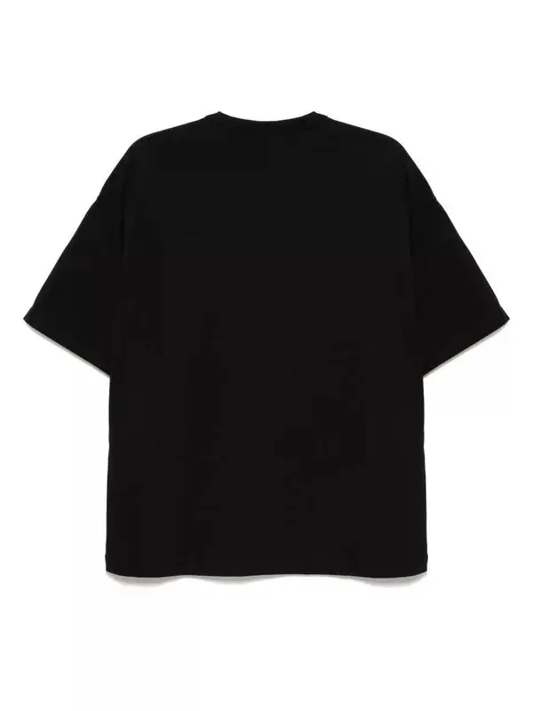 CHOCOOLATE Logo-embroidered T-shirt - Black
