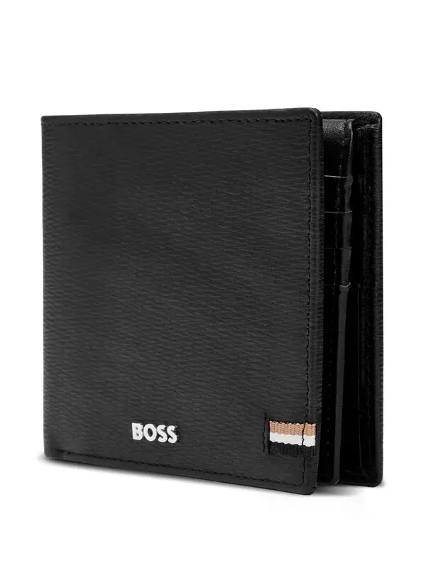 BOSS Logo-print Leather Wallet