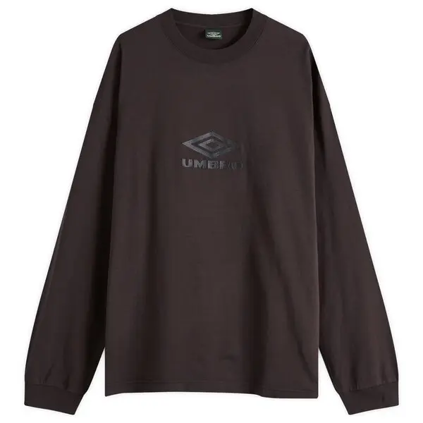 UMBRO BY SLAM JAM Og Logo Long Sleeve T-shirt - Washed Black