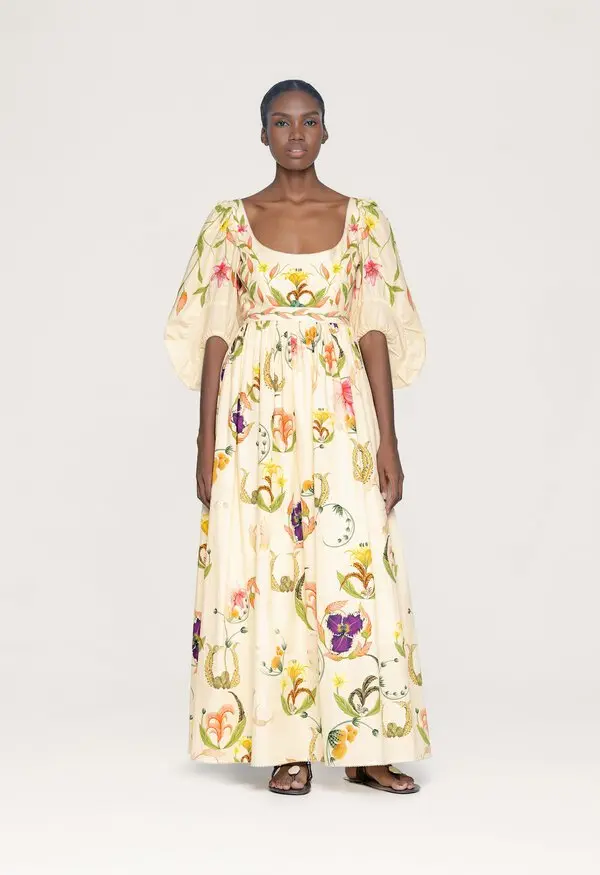 marina floral embroidered dress Marina Dress
