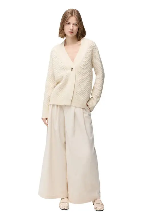 GOBI MONGOLIAN CASHMERE Textured Cashmere Cardigan
