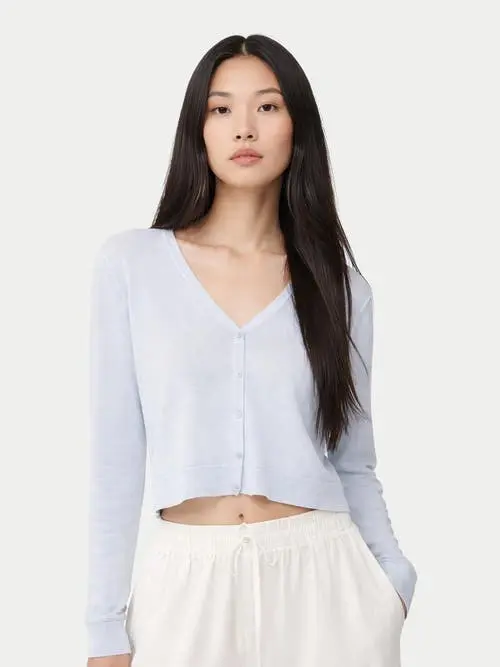 Gobi Cashmere Lightweight Cardigan - Ice Flow