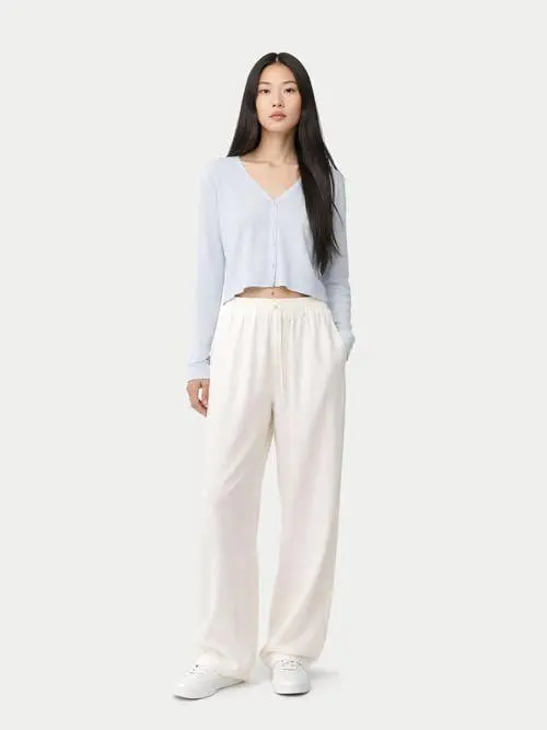 Gobi Cashmere Lightweight Cardigan - Ice Flow