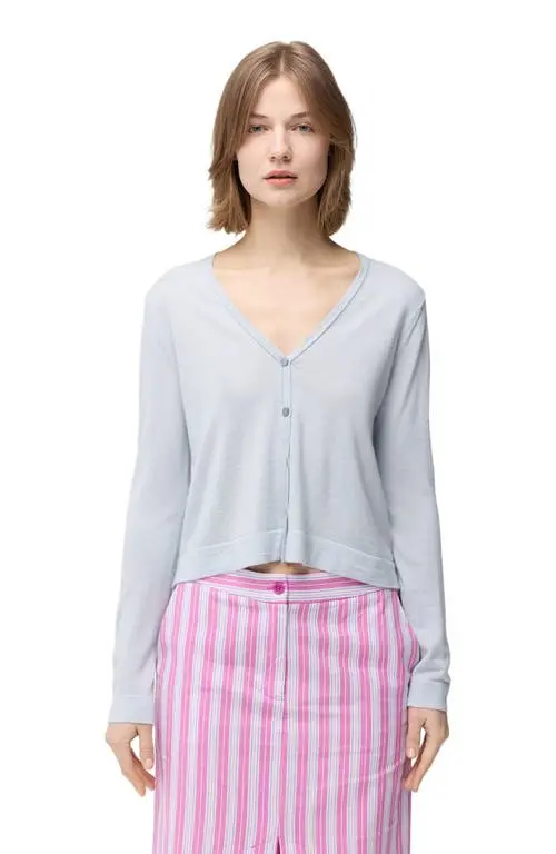 Gobi Cashmere Lightweight Cardigan - Ice Flow