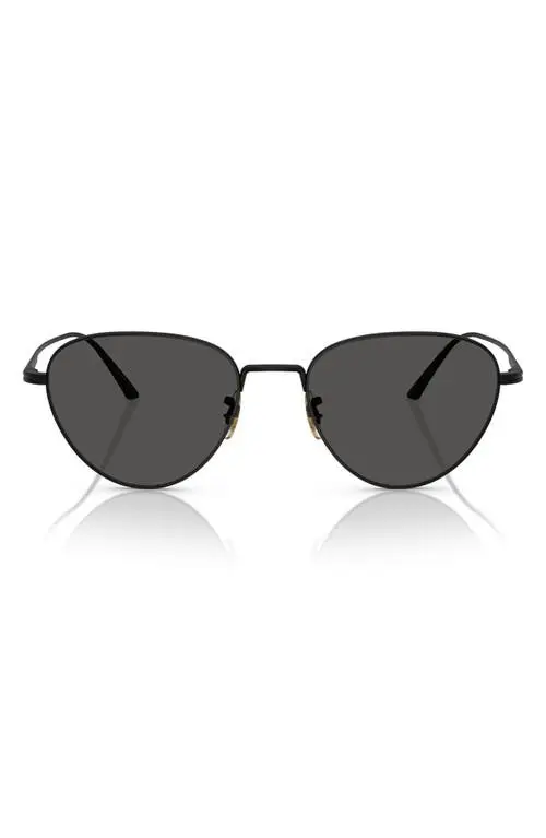 Oliver Spencer 52mm Cat-eye Sunglasses - Matte Black / Grey