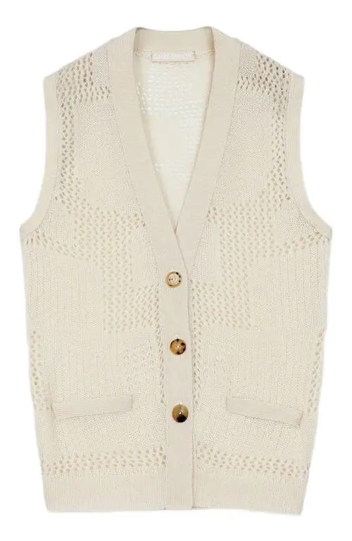 GOBI MONGOLIAN CASHMERE Mixed Pattern Cashmere Vest