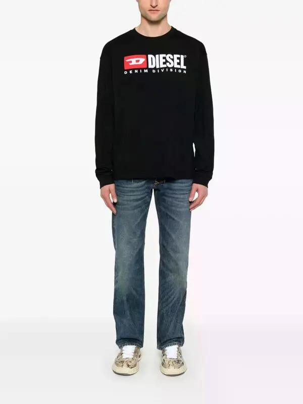 Diesel T-Box-Ls-Div T-Shirt - Black | Editorialist