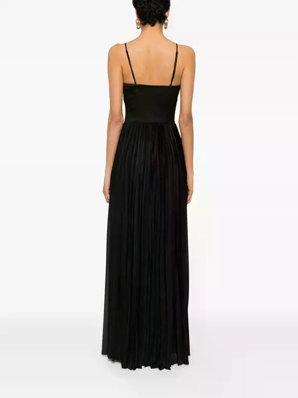 Pinko Bustier Pleated Maxi Dress