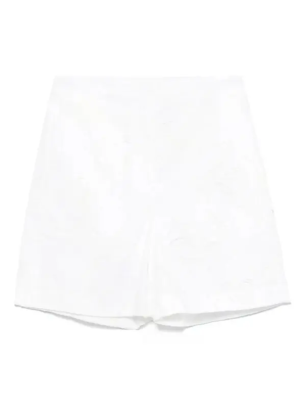 BOSS Floral-lace Shorts - White