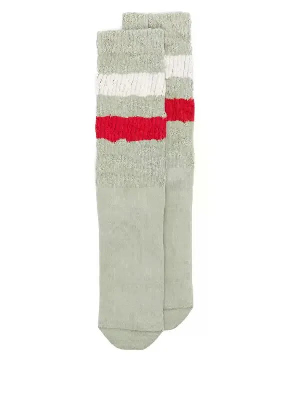 Golden Goose Distressed-effect Socks - Green