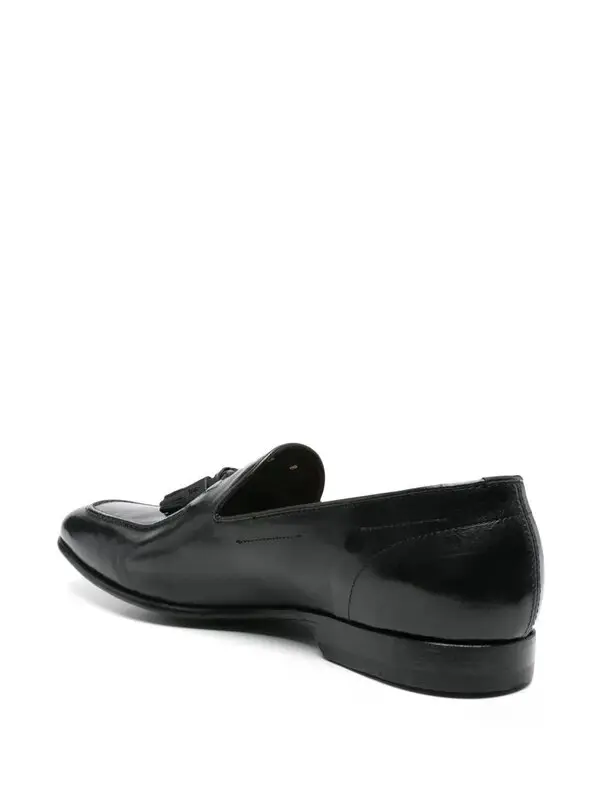 GREEN GEORGE Leather Loafers - Black