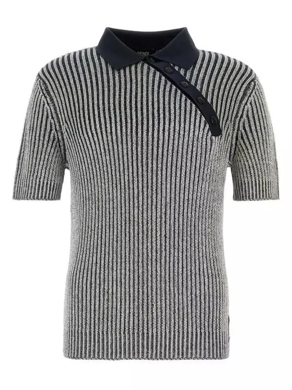 Fendi Striped Polo Shirt