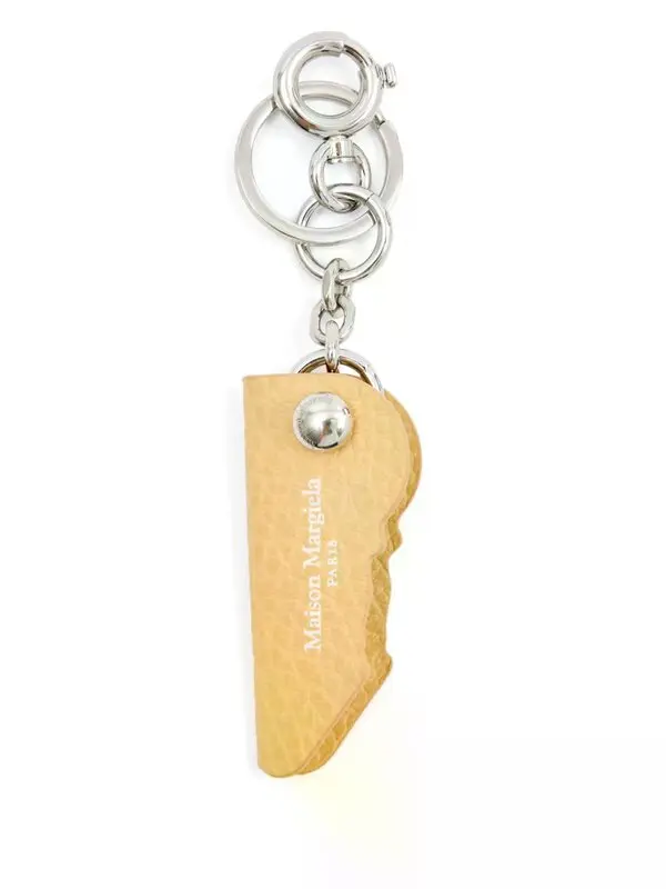 MAISON MARGIELA Leather Keyring - Neutrals