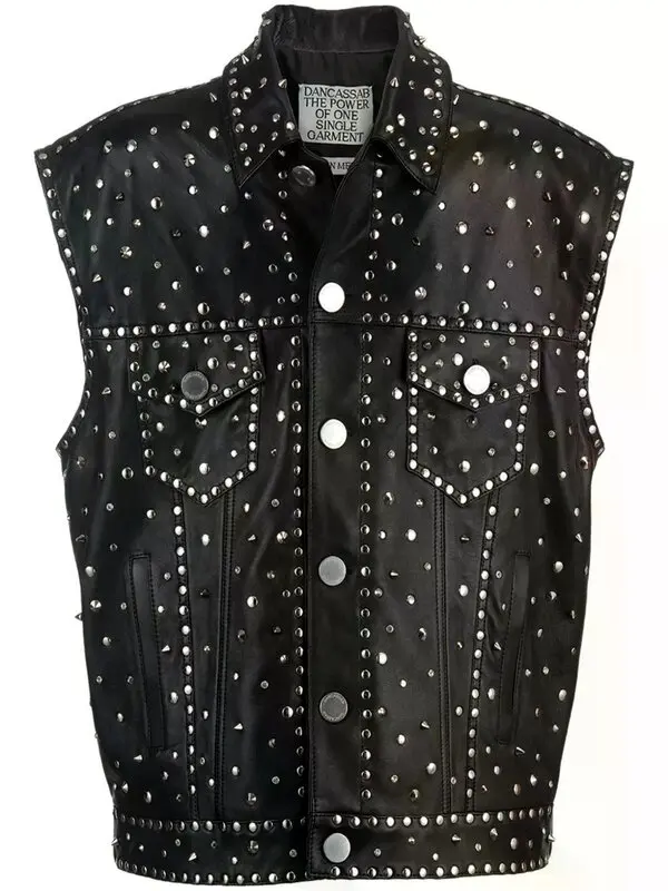 DANCASSAB Lambskin Leather Vest - Black