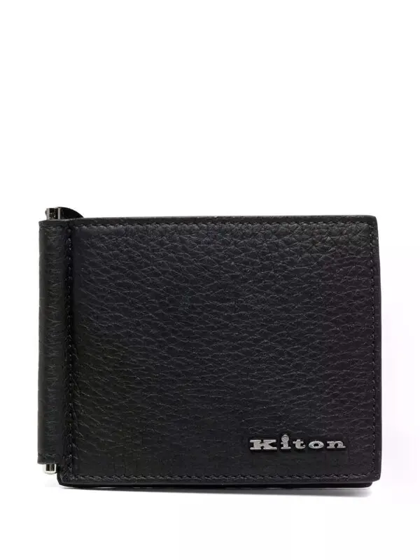 Kiton Leather Cardholder - Black