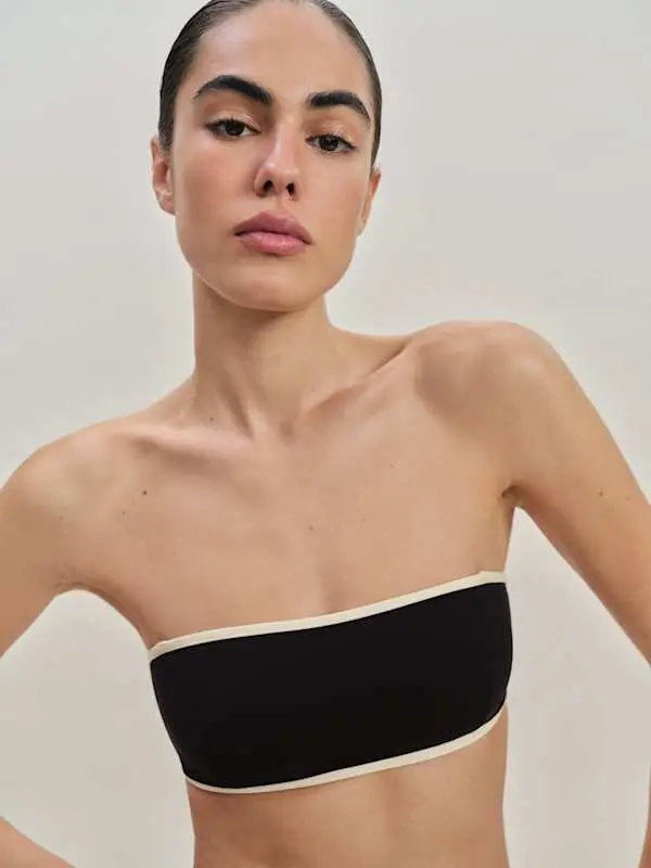 REFORMATION Praia Bikini Top - Black