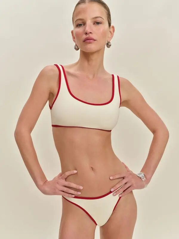 REFORMATION Vicky Bikini Top - Ivory