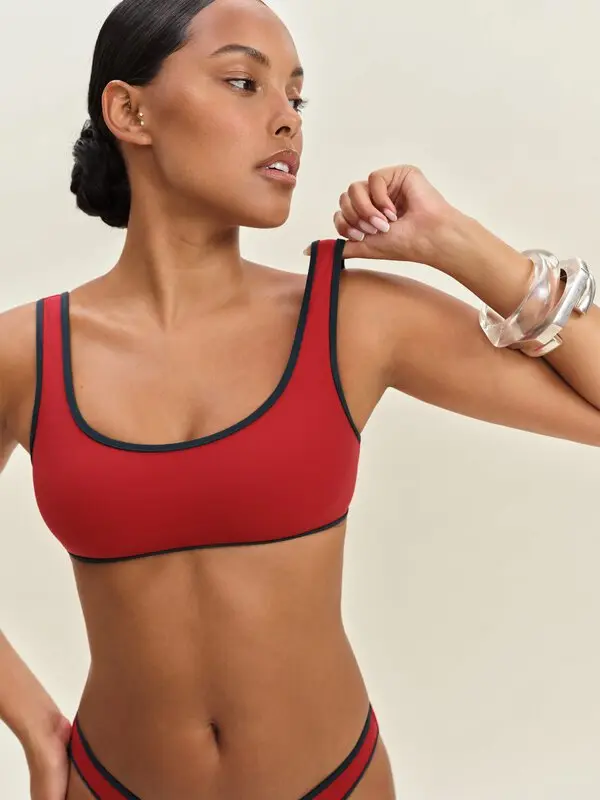 REFORMATION Vicky Bikini Top - Red