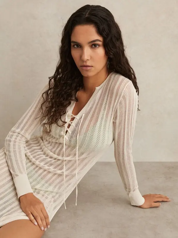 REISS Samantha Knitted Beach Cover-up Dress