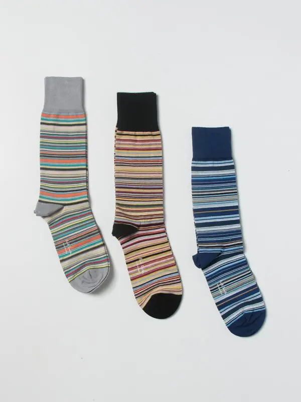 Paul Smith Striped Socks Set Of Three - Multicolor