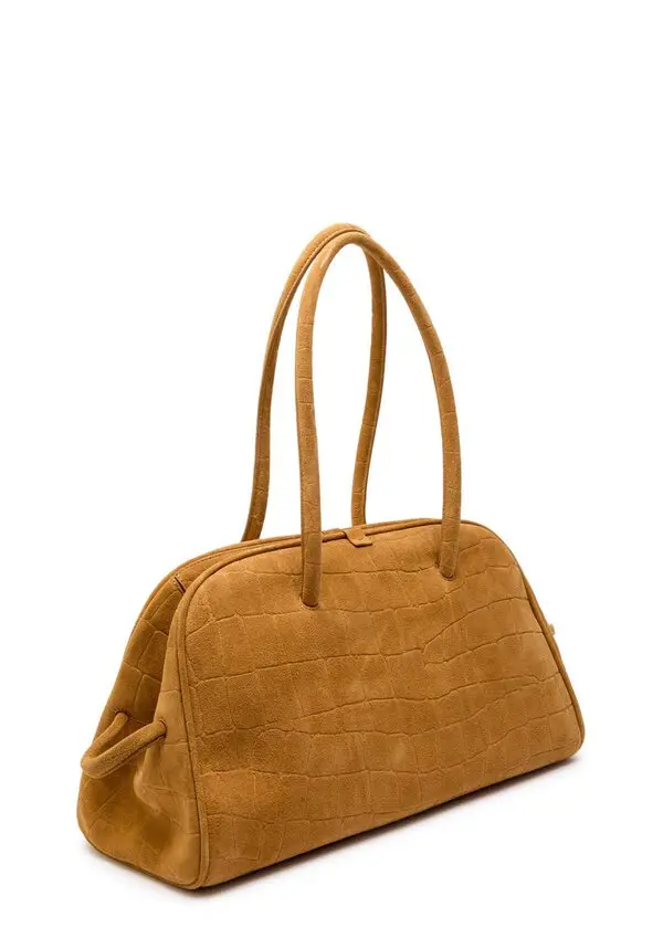 Jacquemus - Jacquemus Le Turismo Crocodile-Effect Suede Shoulder Bag