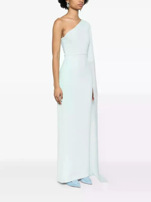 Solace London Sylvia One-shoulder Maxi Dress - Green