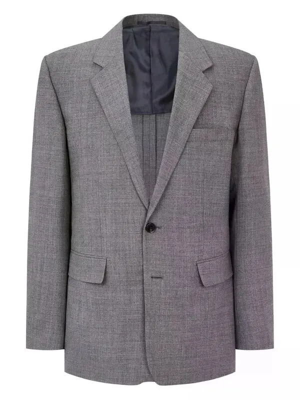 MAN ON THE BOON. Notched-lapels Wool Blazer - Grey