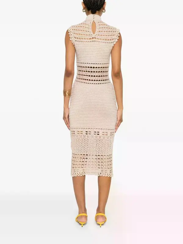 Retrofete Crochet-knit Midi Dress