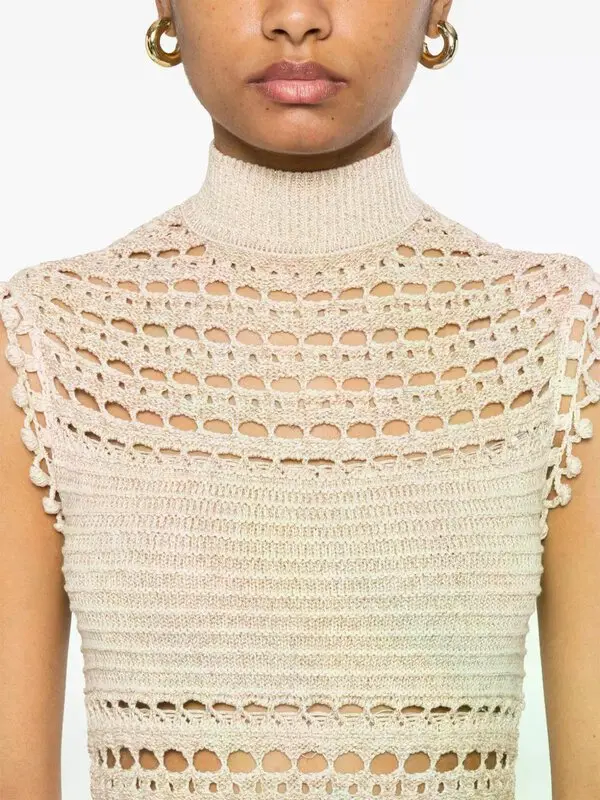Retrofete Crochet-knit Midi Dress