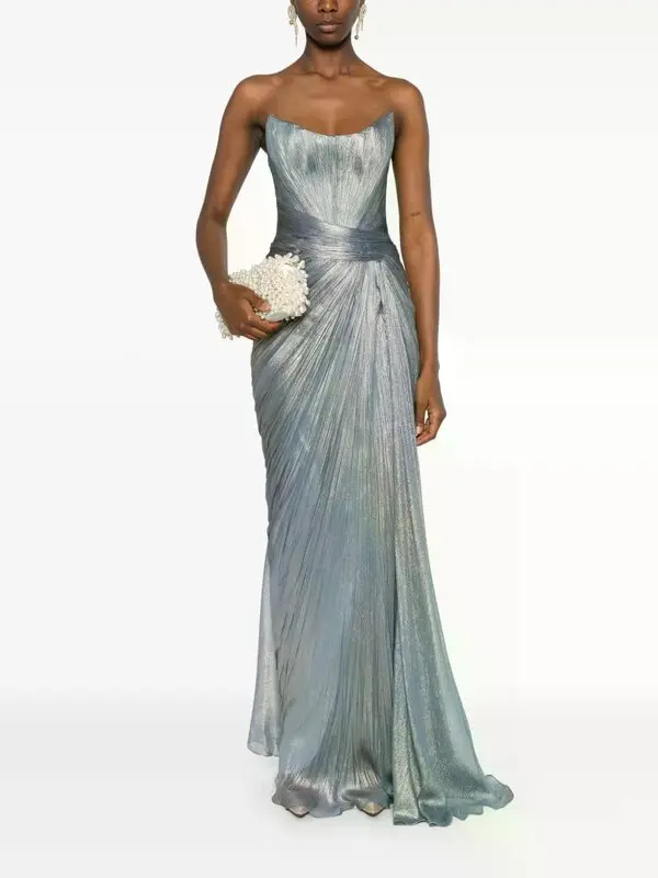 IRIS SERBAN Charlotte Maxi Dress - Blue
