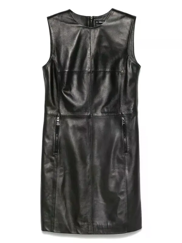 Karl Lagerfeld Leather Shift Mini Dress