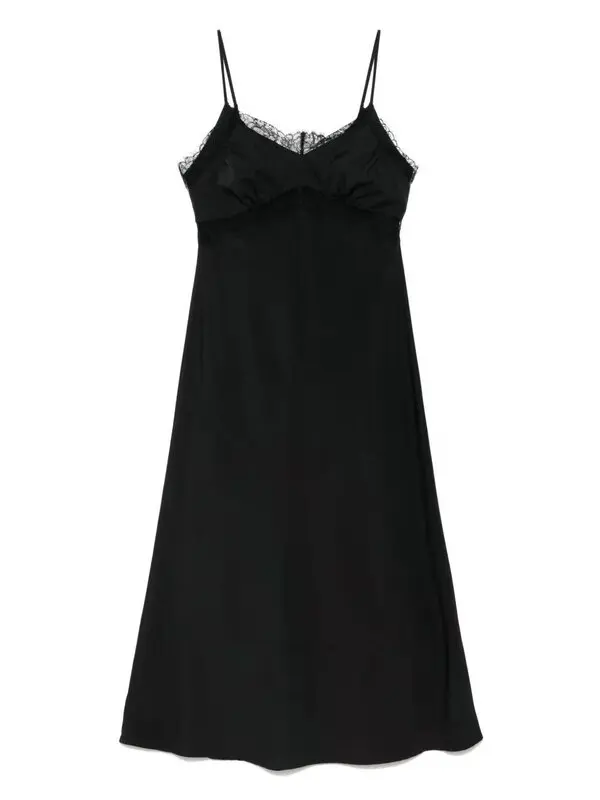 Vivetta Lace-trim Midi Dress - Black