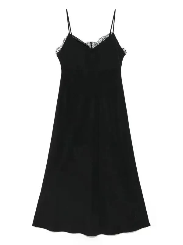Vivetta Lace-trim Midi Dress - Black