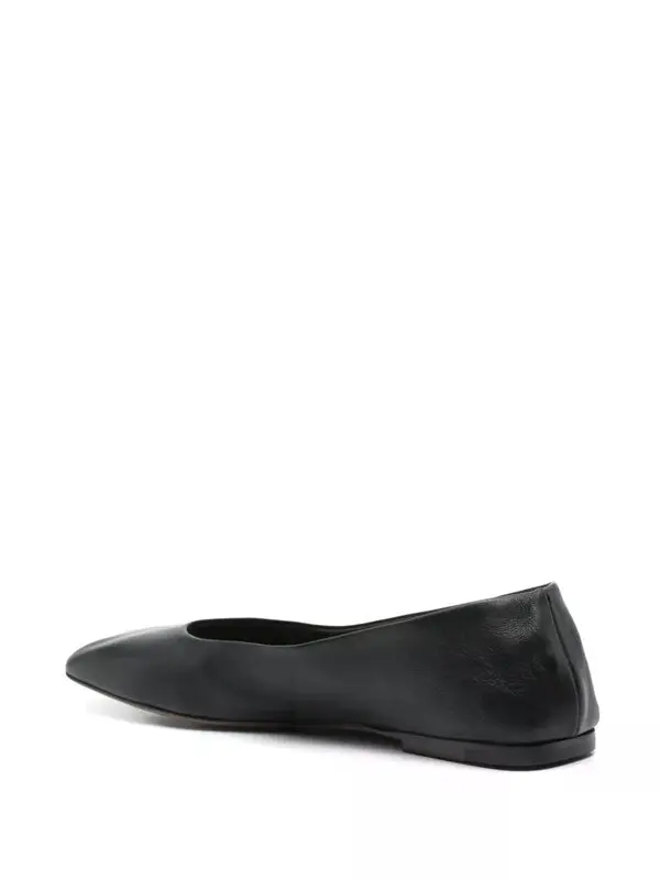 THE ROW Leather Ballet Flats - Black
