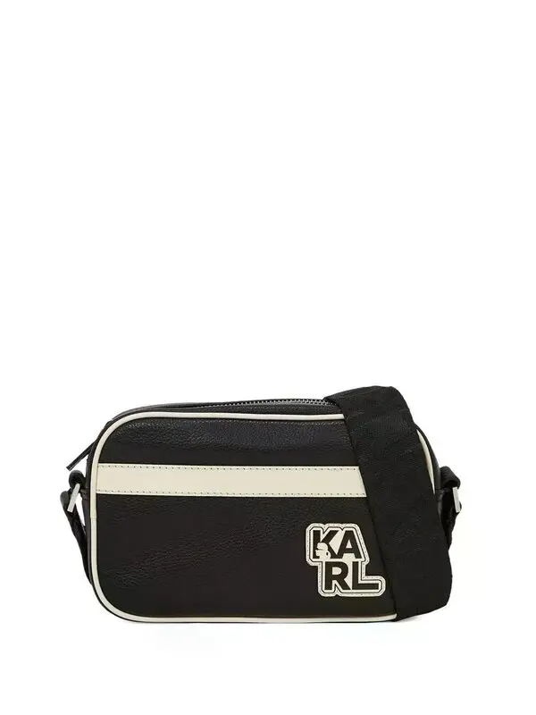 Karl Lagerfeld K/athleisure Contrasting-panel Messenger Bag - Black