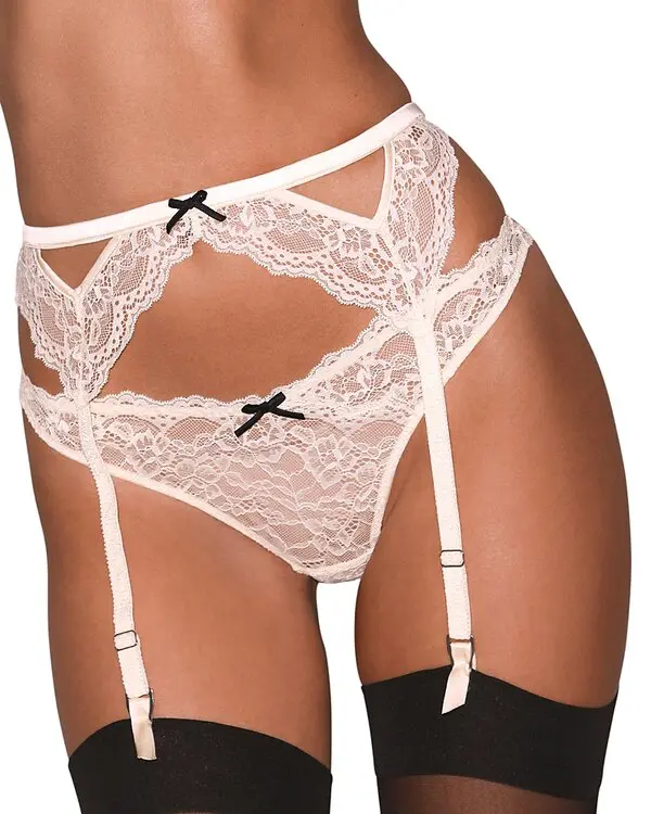 Fleur Du Mal Bianca Lace Thong - Buttercup