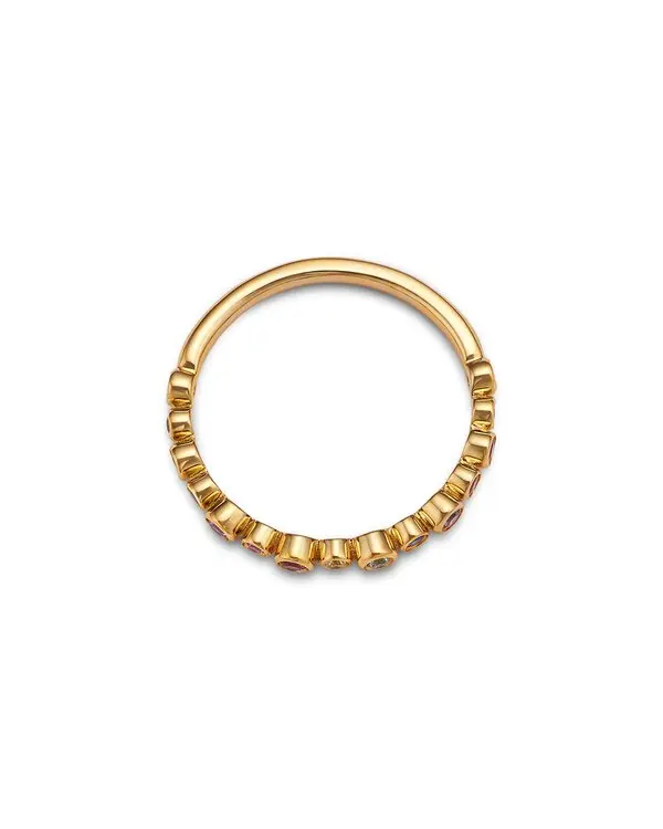 MOON & MEADOW 14k Yellow Multi Sapphire Stack Ring