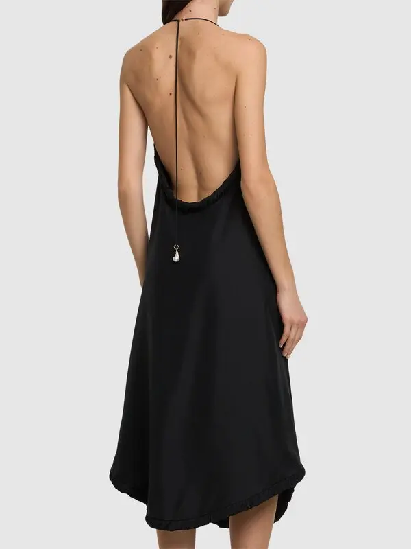 Carven Silk Halter Neck Midi Dress