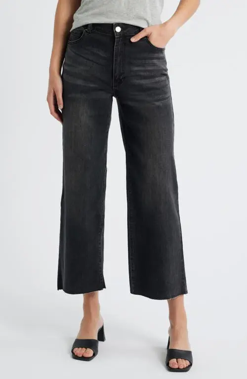 APNY Crop Wide Leg Jeans - Black