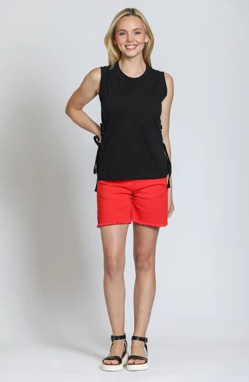 APNY Side Laced Cotton Tank - Black