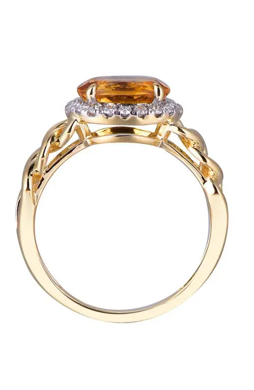 KAHN HIGH JEWELRY Citrine And Diamond Ring