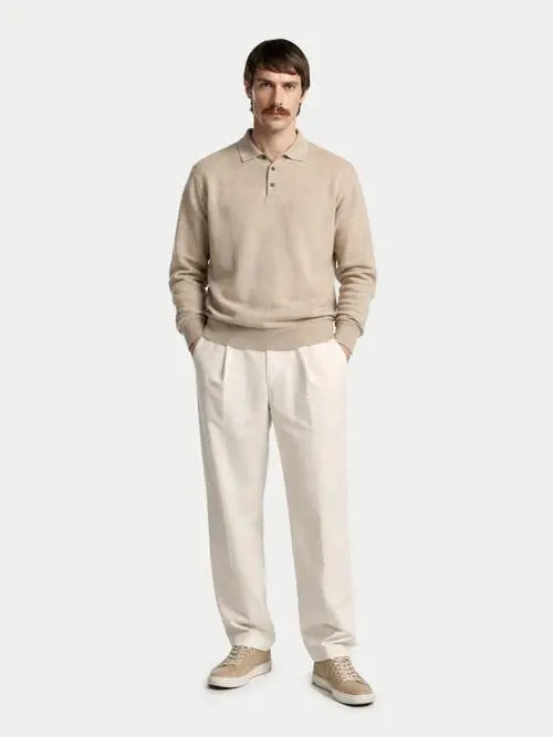 Gobi Cashmere Essential Cashmere Polo Sweater
